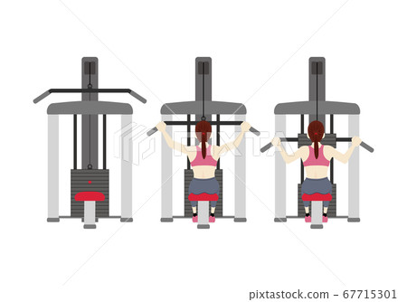 Muscle training on a machine - Stock Illustration [67715301] - PIXTA