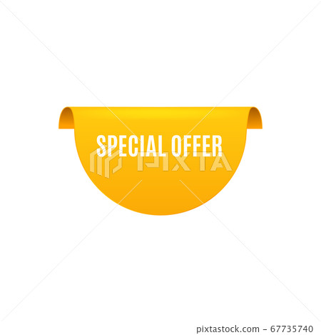 Special offer rounded corner element realistic... - Stock Illustration ...