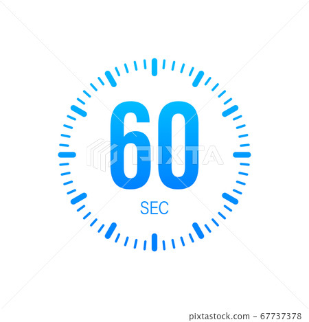 The 60 second, timer, stopwatch vector icon.... - Stock Illustration ...