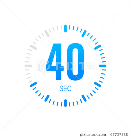 The 40 second, timer, stopwatch vector icon....-插圖素材 [67737388] - PIXTA圖庫