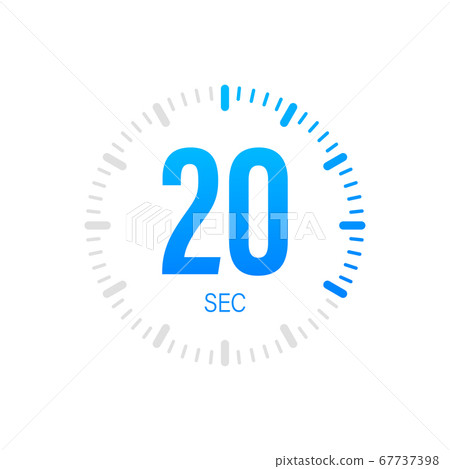 The 20 second, timer, stopwatch vector icon.... - Stock Illustration ...