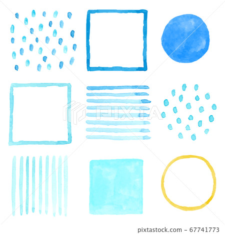 Watercolor vector design material set polka... - Stock Illustration ...