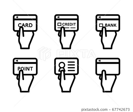 Set of card icons/credit card/cash card/point card - Stock Illustration ...