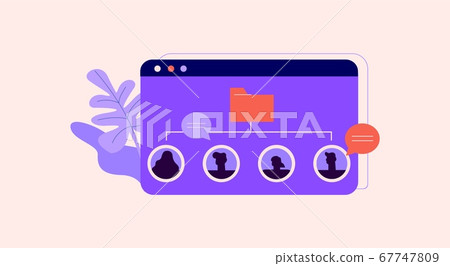 Customer base illustration. List of clients in... - Stock Illustration ...