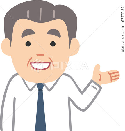 Senior man businessman explaining something - Stock Illustration ...