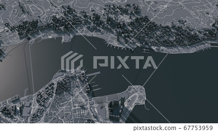 Hong kong city map. Hong kong 3d map. 3d... - Stock Illustration ...