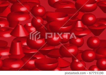 Abstract Color Volume Shapes 3D Seamless... - Stock Illustration ...