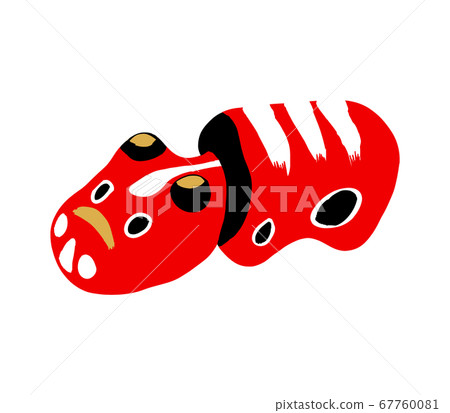 Red baby illustration new year's card material - Stock Illustration ...