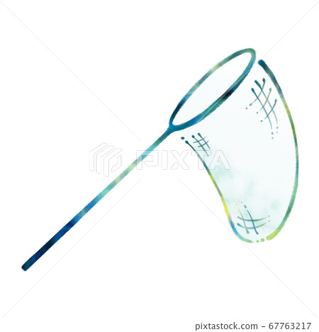Blue insect net drawn in watercolor style - Stock Illustration ...