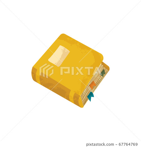 Yellow book vector illustration in flat... - Stock Illustration ...