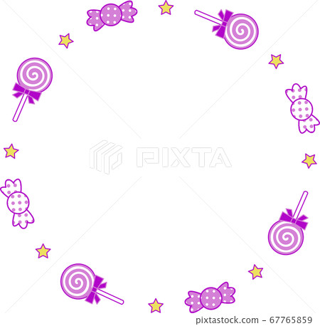 Round frame of candy - Stock Illustration [67765859] - PIXTA