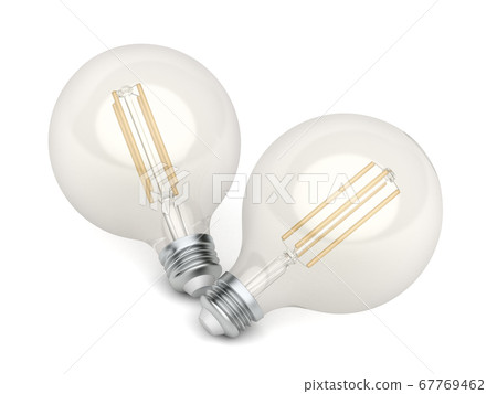 Two LED light bulbs - Stock Illustration [67769462] - PIXTA