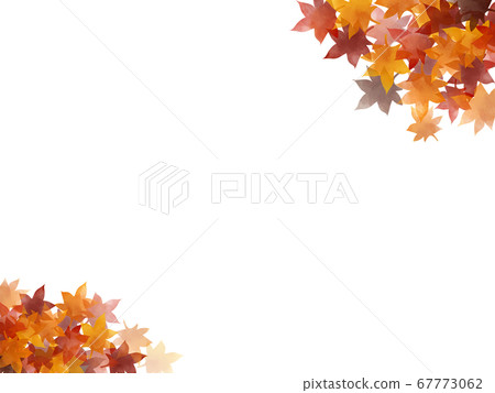 Autumn leaves background (sideways) - Stock Illustration [67773062] - PIXTA
