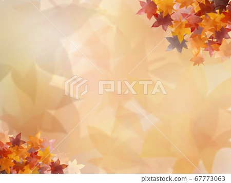 Autumn leaves background (sideways) - Stock Illustration [67773063] - PIXTA