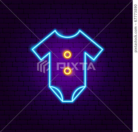Romper Suit Neon Sign - Stock Illustration [67773890] - PIXTA