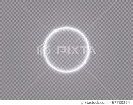 Round shiny frame background with lights.... - Stock Illustration ...