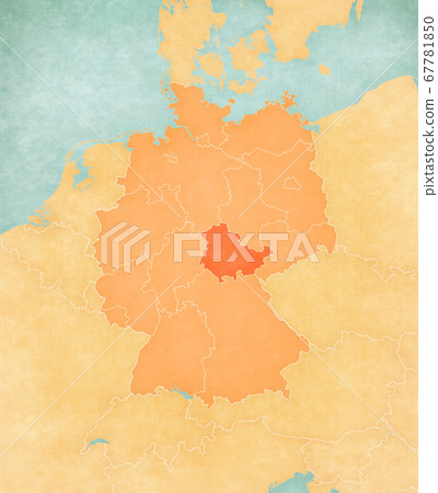 Map of Germany - Thuringia - Stock Illustration [67781850] - PIXTA