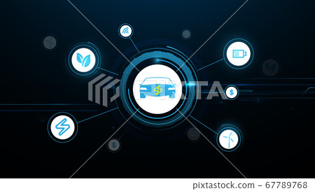 E-mobility. Electric Car Infographic Template... - Stock Illustration ...