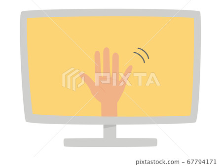 PC monitor _ waving illustration - Stock Illustration [67794171] - PIXTA