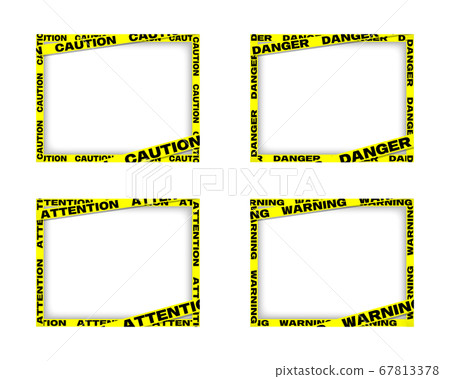 Caution ・Wipe frame of warning tape ・CAUTION... - Stock Illustration ...