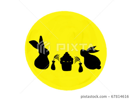 Tsukimi rabbit illustration - Stock Illustration [67814616] - PIXTA