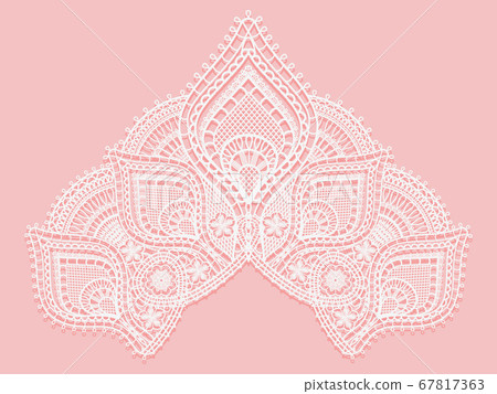 Texture lace fabric in shape of a triangle. White - Stock Illustration ...