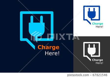 Charge here logo concept template. - Stock Illustration [67821546] - PIXTA
