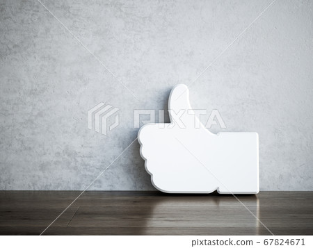 Like sign white icons - Stock Illustration [67824671] - PIXTA