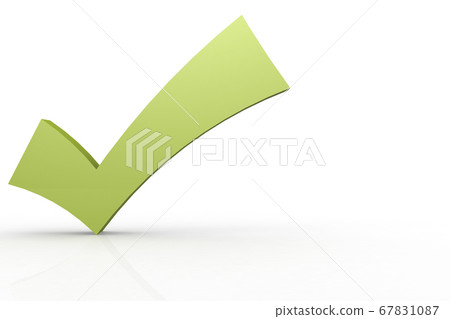 Green check mark isolated on white background - Stock Illustration ...