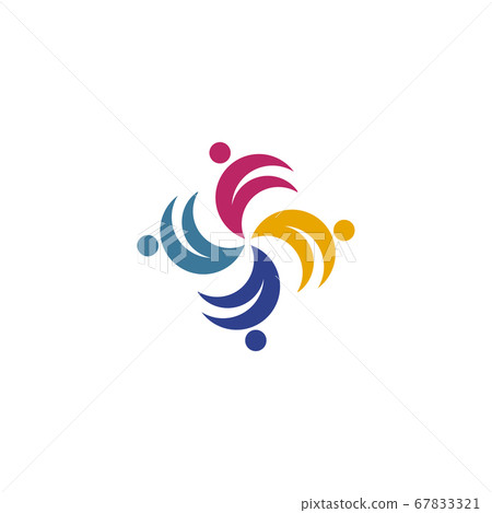 Community and team work logo design vector - Stock Illustration ...
