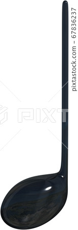 Three-dimensional, rounded note Black quarter... - Stock Illustration ...
