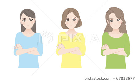 Female facial expression frowning - Stock Illustration [67838677] - PIXTA
