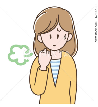 Illustration of a young woman having a sigh - Stock Illustration ...