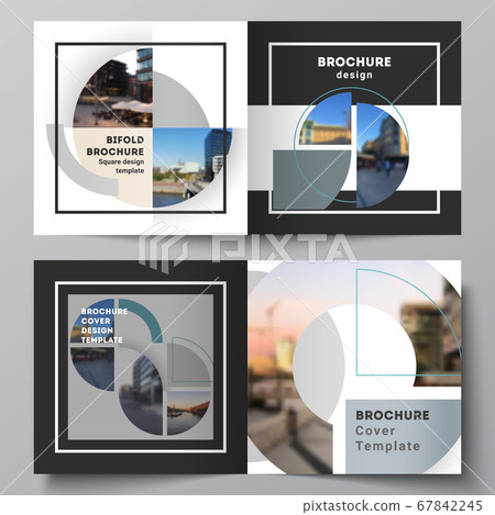 Vector layout of two covers templates for... - Stock Illustration ...