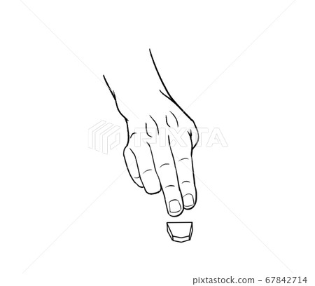 Illustration of a hand pointing to shogi 07 - Stock Illustration ...