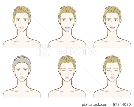 Illustration of a male facial expression - Stock Illustration [67844080 ...