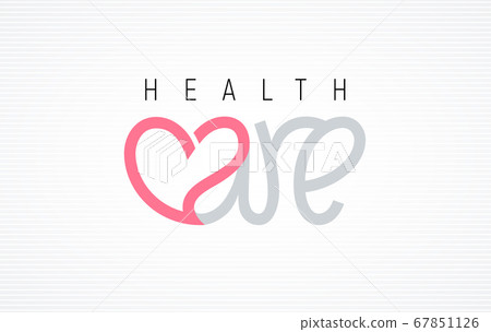 Health Care vector lettering on white background - Stock Illustration ...