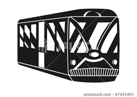 Black and white trolley silhouette - Stock Illustration [67855405] - PIXTA