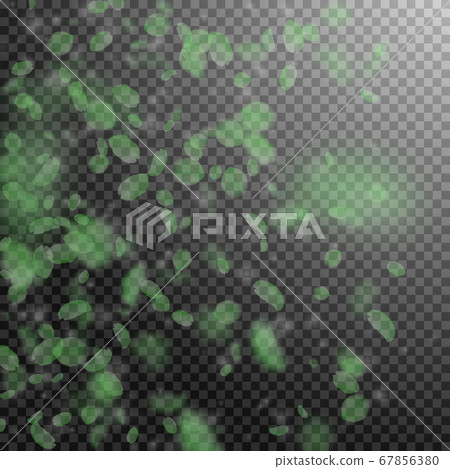Green flower petals falling down. Fantastic romant - Stock Illustration ...