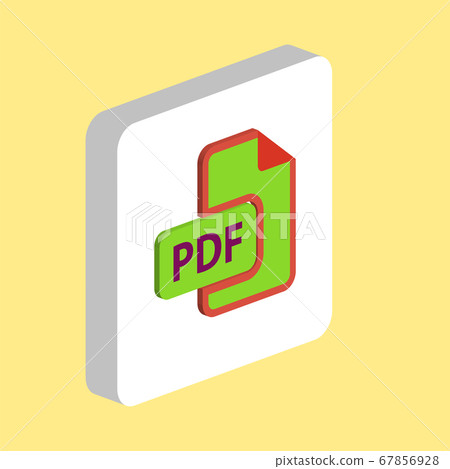 PDF Document Simple vector icon. Illustration - Stock Illustration ...