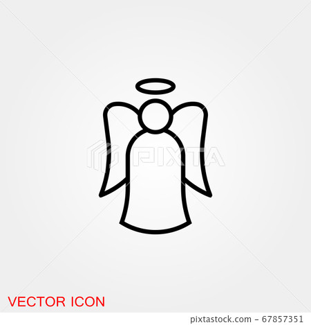 Angel icon. Abstract christmas Angel isolated on - Stock Illustration ...