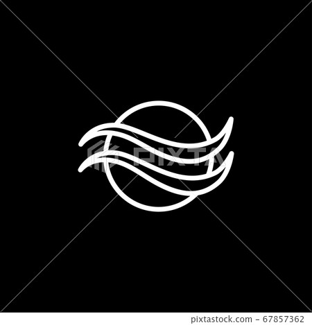 Air icon, symbol of wind energy. Vector sign - Stock Illustration ...