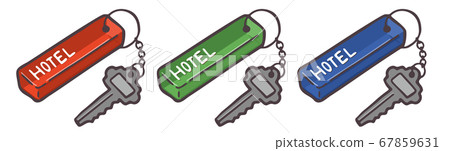Hotel key hotel key line drawing illustration - Stock Illustration ...