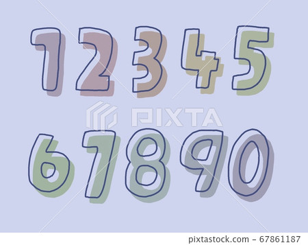 Handwritten numbers - Stock Illustration [67861187] - PIXTA