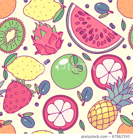 vector cute seamless pattern art - Stock Illustration [67862593] - PIXTA