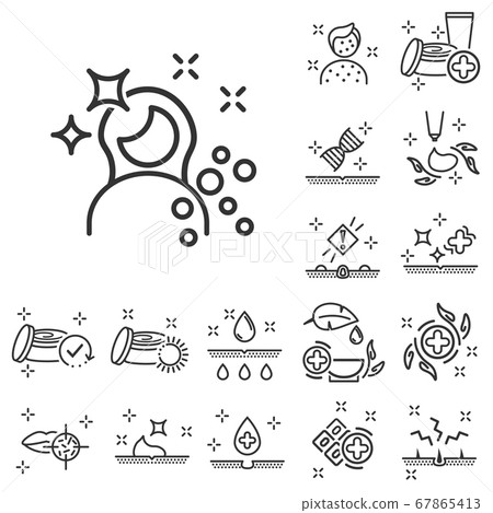 Dermatology icon set - Stock Illustration [67865413] - PIXTA