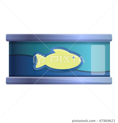 Ocean fish tin can icon, cartoon style - Stock Illustration [67869621 ...