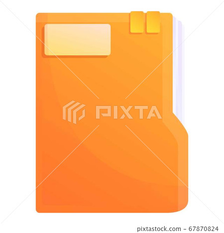 Storage documents paper folder icon, cartoon style - Stock Illustration ...