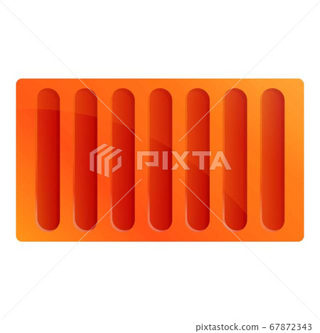 Cargo metal container icon, cartoon style - Stock Illustration ...