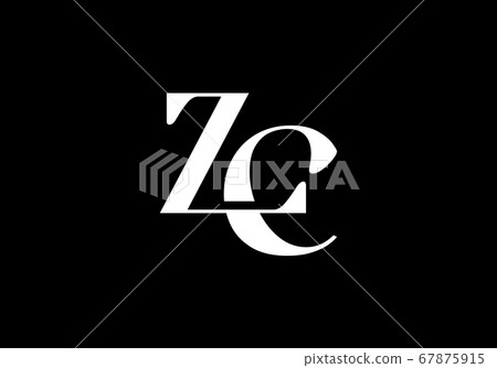 Initial Monogram Letter Z C Logo Design Vector... - Stock Illustration ...